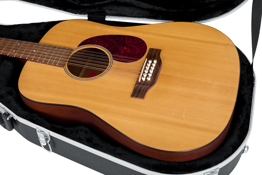 Gator Deluxe Molded Case for 12-String Dreadnought Guitars - Rugged ...
